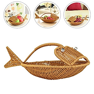 Ipetboom Storage Basket Food Basket Plastic Wooden