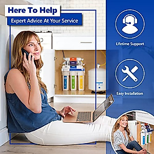 Express Water – 1 Year Alkaline Reverse Osmosis System Replacement Filter Set – 10 Filters with 50 GPD RO Membrane – 10 inch Size Water Filters