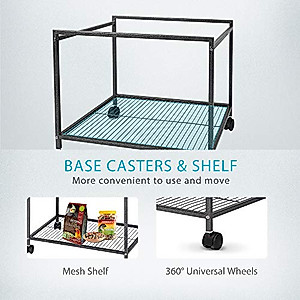 VIVOHOME 54 Inch Wrought Iron Large Bird Cage with Rolling Stand with 30 Inch Height Wrought Iron Bird Cage with Rolling Stand