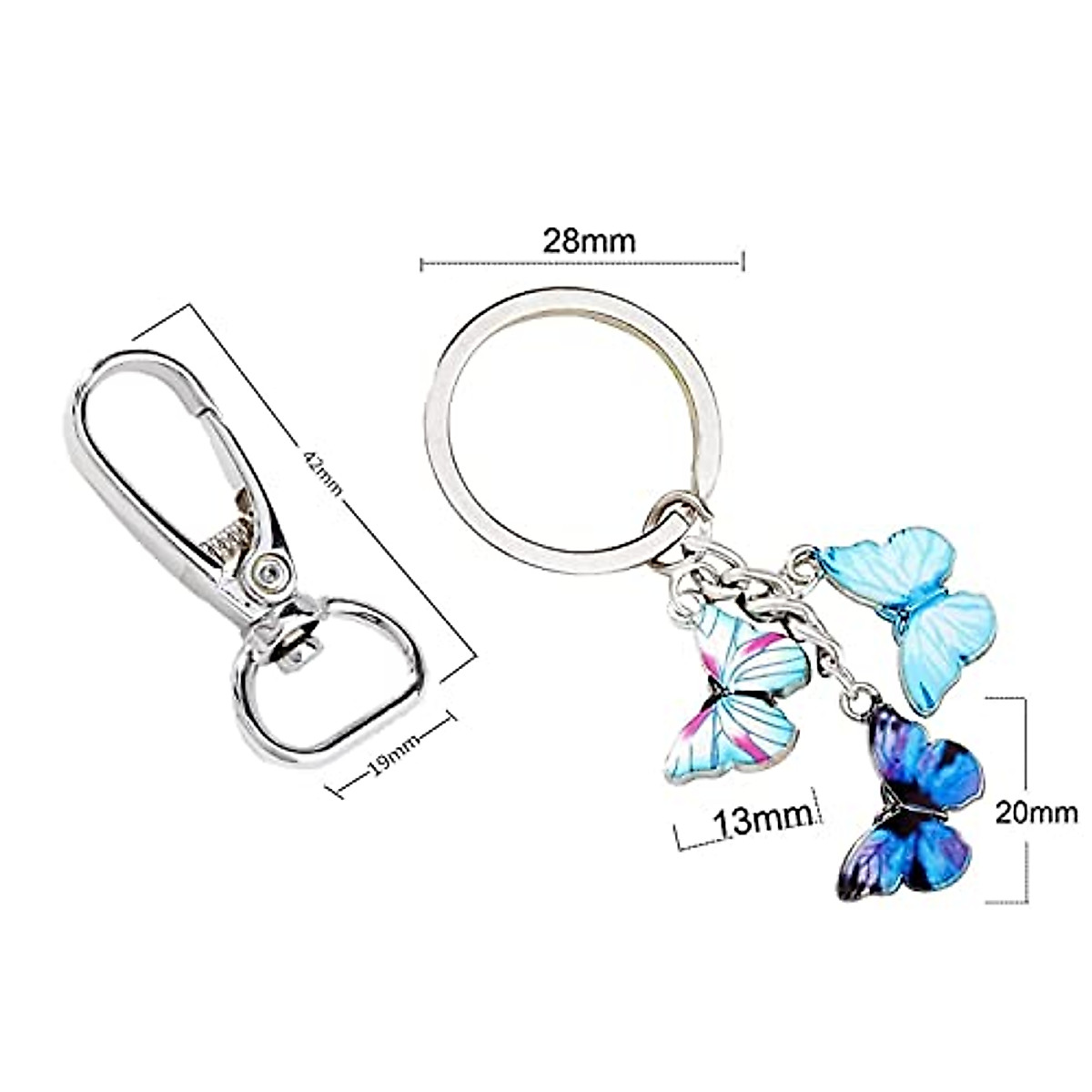 Butterfly Case for Airpod 3 Case,Cute Airpods 3rd Gen Case Cover for Apple AirPods 3rd Generation (2021), Funny Protective Silicone Case Accessories with Butterfly Keychain for Women Girl (Purple)