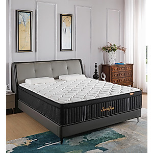 Soulfea Full Size Mattress,12 Inch Hybrid Full Mattress in a Box with Memory Foam & Individual Pocket Spring for Edge Support,Pressure Relief,Medium Firm,CertiPUR-US.