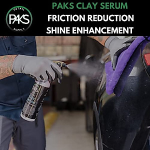 Paks Clay Bar Pad - Medium Grade - DA 6'' Orbital Synthetic Clay Bar Disk - Premium Surface Clay Disk Prep Pad - 1 Piece - Magic Clay Bar Debris Remover - Polisher Pad for Car Detailing