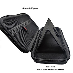 FiiMan ROG Ally Carrying Case Compitable with ROG Ally 7 inch 120Hz Gaming Handheld and Accessories, Hard Shell Case with Folding Bracket for Travel and Storage Black (Thin)