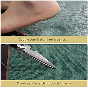 HHXY Kitchen Mat Set [2 PCS] Anti-Fatigue Kitchen Rug, Waterpoof Non-Slip Kitchen Rugs Heavy Duty PVC Ergonomic Comfort Floor Mats for Kitchen,Floor Home, Office,Sink,Laundry (Green)