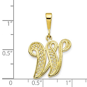 10k Initial W Pendant Q10C242/W