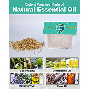 SEEKBIT Rodent Repellent, Large Peppermint Oil Repels Mice and Rats Squirrel and Other Rodents, Rat Mouse Repellent for Indoor Outdoor Attic RV Car Engines, Mouse Deterrent Keep Mice Out, 7 Pack