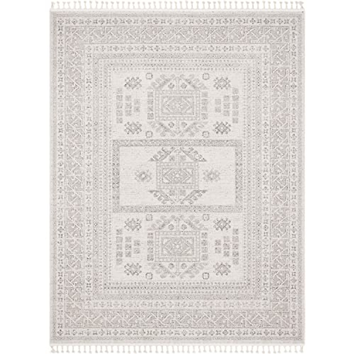Well Woven Loop-De-Loop Carina Tribal Medallion Beige Kilim-Style 7'10" x 10'6" Area Rug