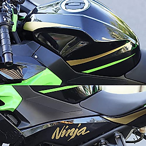 Motorcycle Stickers, Compatible with Kawasaki Ninja 400, Graphics kit Stickers Monochrome Decals Decorative Accessories (DS001YH-Red)