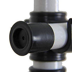 Goldcart 3202 Telescopic Garment Rack, Heavy Duty Design Movable DIY by Hand No Damage to Wall Ceiling Hanging Rail, 0.7-1.3 Meters Wide Adjustable, 120 Kilogram Loading, Reach Hook Included, White