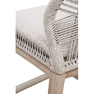 Star International Furniture Woven Loom 26" Fabric Outdoor Counter Stool - Gray