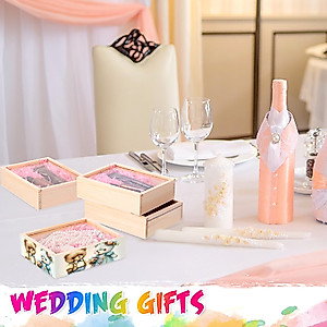 Thyle 12 Pcs Unfinished Wood Boxes, 6.3 x 4.9 x 1.8 Inch Small Rectangle Crates Wooden Box with Lid for DIY Birthday Party Favor Gift Supplies