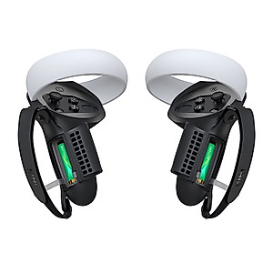 KIWI design Elite Strap with Battery and Controller Grips with Battery Opening Compatible with Quest 2