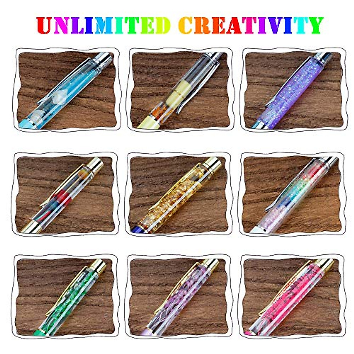 28 PACK Empty Tube Floating DIY Pens,2 Colors,Metal Ballpoint Pen,Building your favorite Liquid Sand Pens Gift