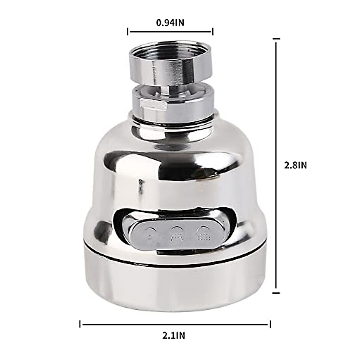 Solimeta Kitchen Sink Faucet Aerator, 360° Rotatable Faucet Sprayer Head Replacement, Water Saving Faucet