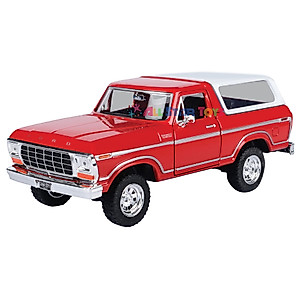 1978 Ford Bronco 1:24 Diecast Model Car SUV SUT Truck Motormax 79373 (Red)