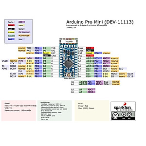 SparkFun Pro Mini ATmega328-5V/16MHz Development Board Compatible with Arduino Boards and IDE