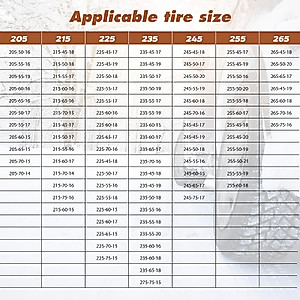 QIYISS Snow Chains, Tire Chains for SUV Car Pickup Trucks, Universal Adjustable Emergency Traction Chains, Tire Width 195 205 215 225 235 245 255 265MM 8pack