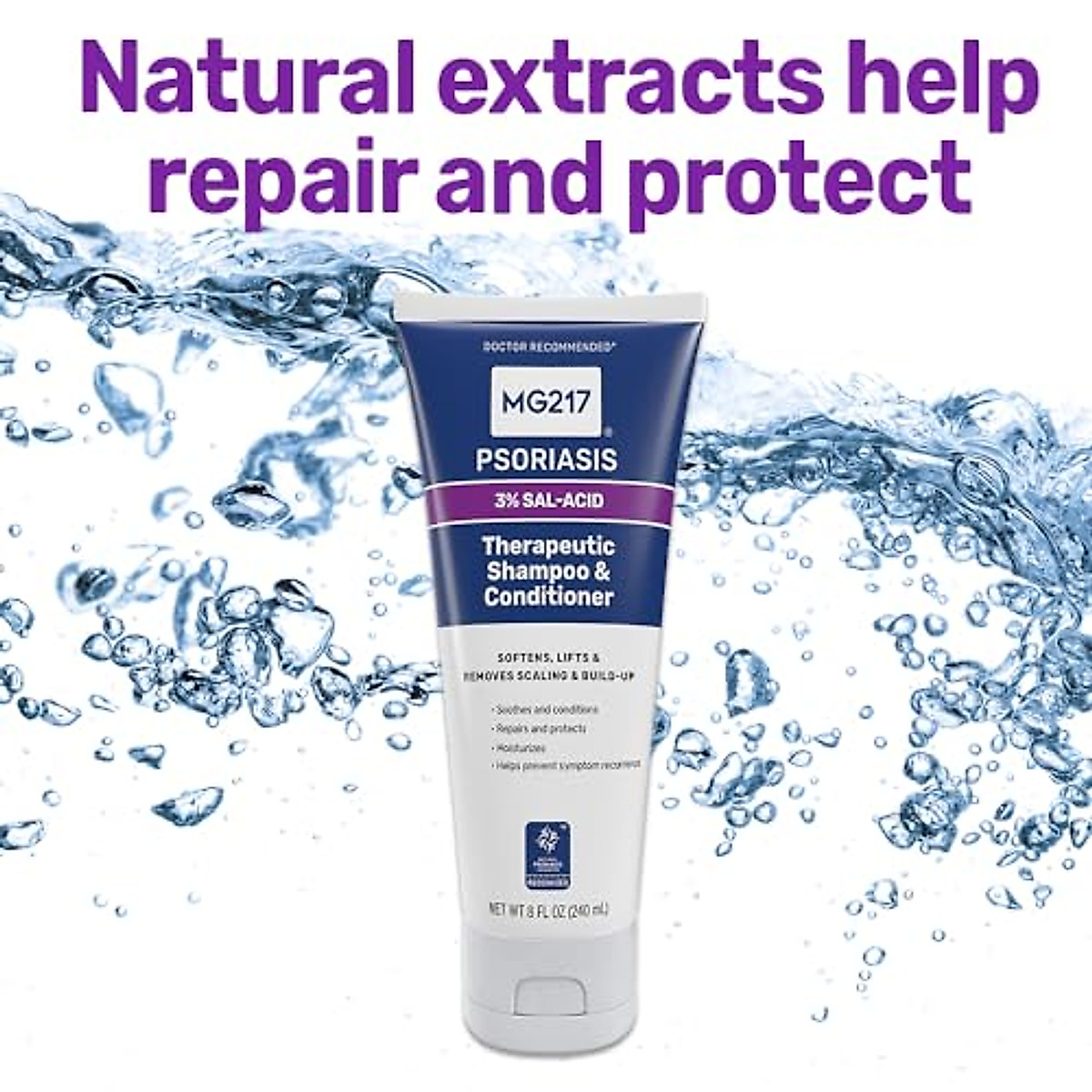 MG217 Psoriasis Scalp Solutions, Shampoo + Conditioner, 8 Ounce (5603)