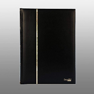 Prophila stockbook Stamp Album (New) 60 White Sides, Black Cover