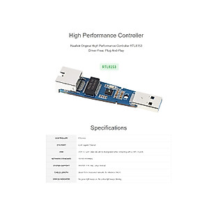 waveshare USB 3.2 Gen1 to Gigabit Ethernet Converter,USB 3.2 to Ethernet Internet Adapter 10/100/1000Mbps Network Compatible with Raspberry Pi CM4,Jetson Nano,PC,Win7/8/8.1/10, Mac, Linux,Android