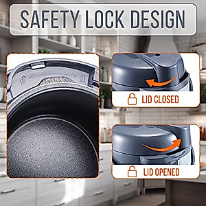 Bear Rice Cooker 3 Cups (Uncooked), Fast Electric Pressure Cooker, Portable Multi Cooker with 10 Menu Settings for White/Brown Rice Oatmeal and More, Nonstick Inner Pot