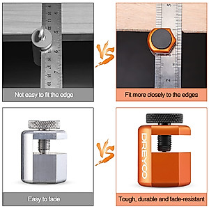 Dreyoo Tall Stair Gauges for Framing Square Anodized Framing Square Attachments for Circular Saw Metal Stair Stringer Layout Tool for Carpentry Square Rafter Gauge Clamps and Marking Repetitive Angles