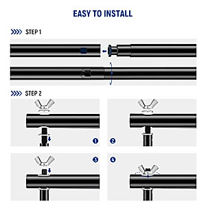 NEEWER 8.5x10ft Adjustable Backdrop Stand Kit, Photography Background Support System with 4 Crossbars, 6 Spring Clamps, 6 Backdrop Clips, 2 Sandbags, and Carrying Bag for Photo Video Party Ceremony