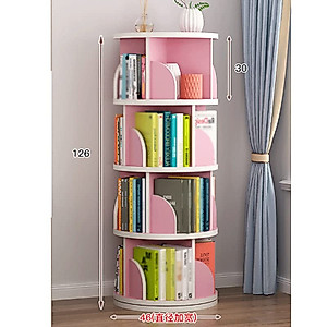 GELTDN Rotating Bookshelf 360 Degree Bookcase Home Floor Shelf Simple Multi-Layer Home Student Picture Book Shelf ( Color : E , Size : 12646cm )