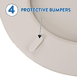 Ginsey Home Solutions Champagne Elongated Soft Cushioned Toilet Seat 80231,Off-White