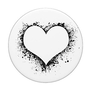 Heart White PopSockets Swappable PopGrip