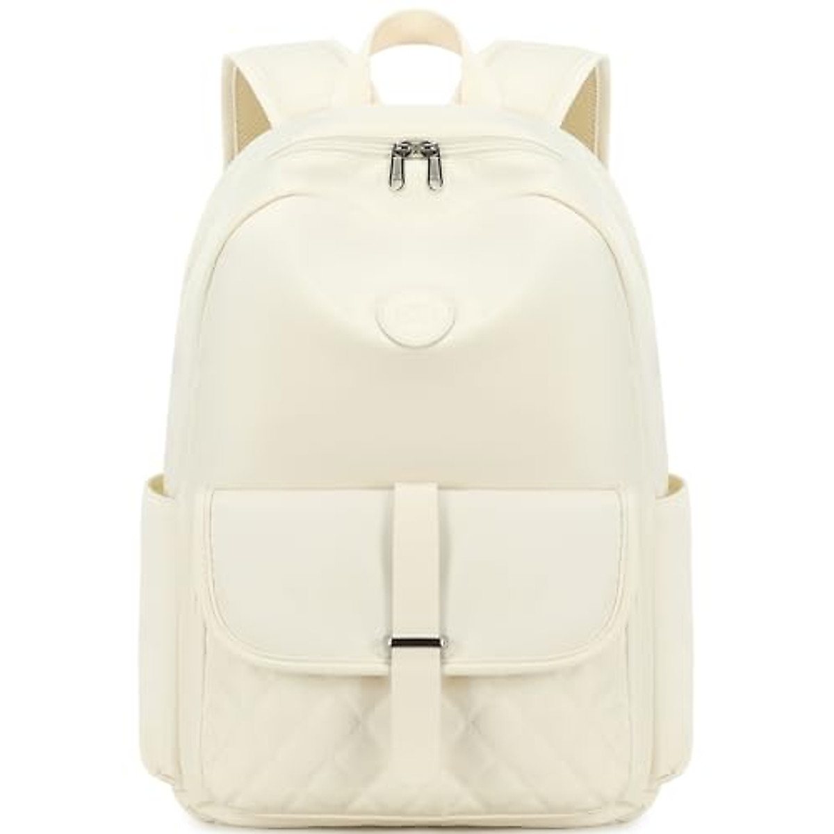 Bluboon College Laptop Backpack School Bookbag Travel Rucksack School Bagfor High School(Beige-Quited)