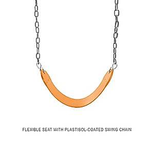 INTEX 44121E Heavy Duty Backyard Three Feature Swing Set: Includes Two Height Adjustable Swings and Glider – Plastisol-Coated Chain – Rust-Resistant Steel Frame – Anchor System – Easy Assembly