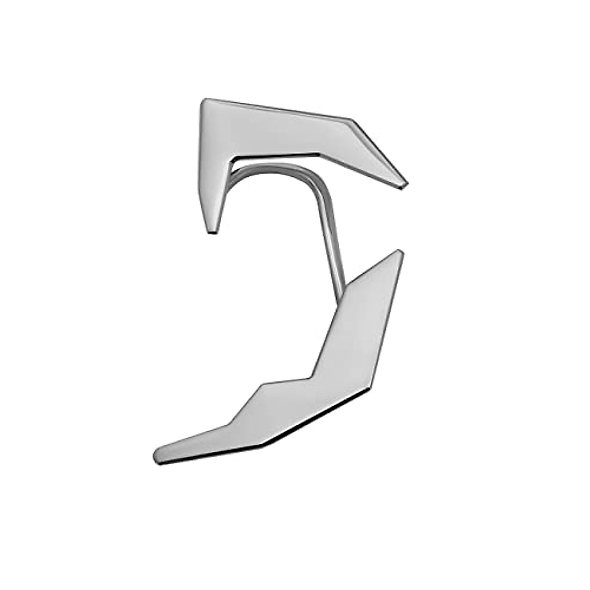 L'VOW Cyber Punk Non-Piercing Cuff Earrings Wrap Unisex Around Earring On Cartilage Clip Jewelry Accessories Cyborg(Style2-Silver)