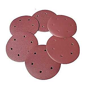 35 PCS 9 Inch 6 Hole Drywall Sanding Discs Set- 40 60 80 120 150 180 240 Grits -9" Hook-and-Loop Aluminum Oxide Abrasive Sander Paper for Drywall Sander