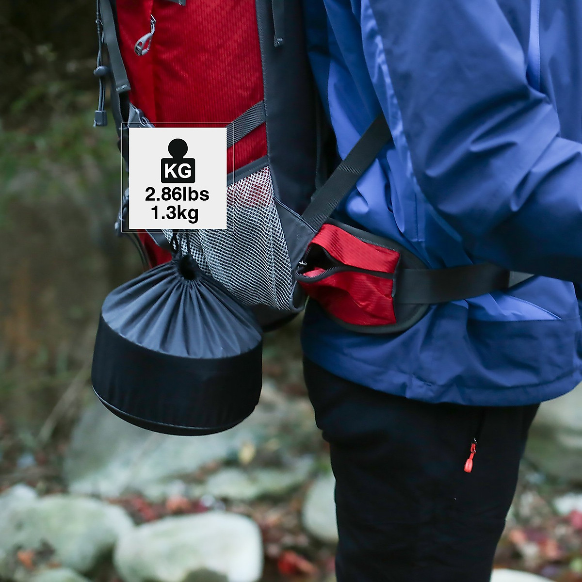 REDCAMP 22 PCS Camping Cookware Set for Family, Compact & Folding Backpacking Cookset for 4-5 Persons, Anodized Aluminum Lightweight Camping Pots and Pans Set