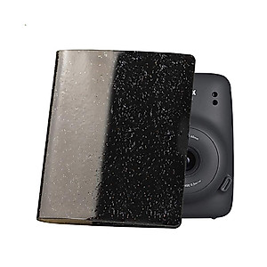 Fujifilm Instax Mini 11 Instant Camera Mocha Grey | Instax Mini Twin Pack Film | Glitter Photo Album Holds 64 Photos | Groovy Case | Cloth