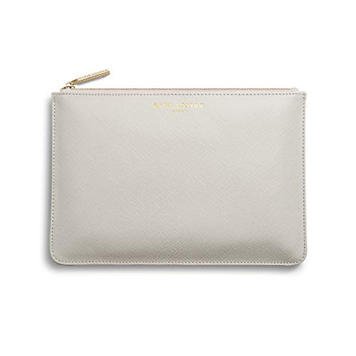 KATIE LOXTON Fabulous Friend Women's Vegan Leather Clutch Perfect Pouch Boxed Set of 2 Light Grey