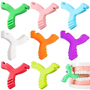 8 Pcs Y Shaped Aligner Colorful Aligner Tray Seaters Teeth Aligners for Invisible or Metal Braces Aligner Teeth Aligner for Aligner Chompers, 8 Colors and Scents