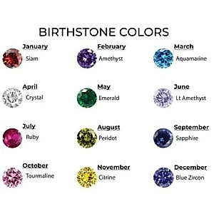 PUREFLY Personalized Baby Name Bracelets with Birthstone, 18k Gold Plated, Adjustable Length