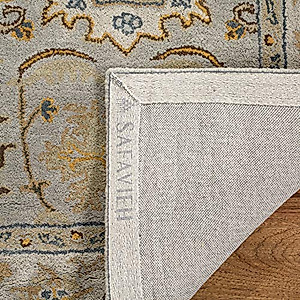 SAFAVIEH Heritage Collection 9' x 12' Light Grey/Grey HG734C Handmade Traditional Oriental Premium Wool Area Rug