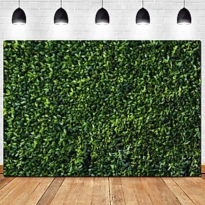 10x8FT Soft Fabric/Polyester Nature Spring Green Leaves Theme Photo Background Wedding Birthday Party Newborn Baby Shower Photography Backdrops Zoo Decor Shoot Props Bannner