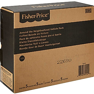 Fisher-Price Little People Toddler Playset Around the Neighborhood Vehicle Pack, 5 Toy Cars & Trucks and 5 Figures for Ages 1+ Years