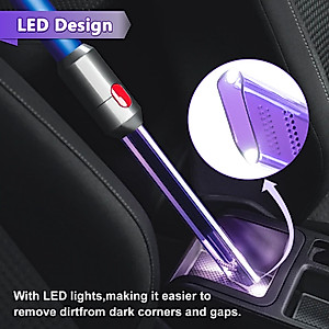 ilovelife Crevice Tool Nozzle Brush with Led Lights Quick Release for Dyson V7 V8 V10 V11 V15 Cordless Vacuum Cleaner Parts