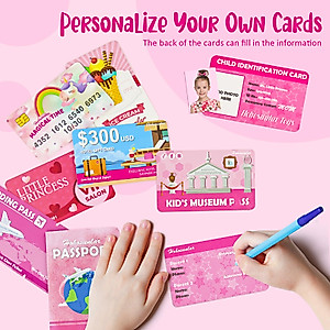 Little Girl Purse with Pretend Makeup for Toddlers, 49PCS Kids Play Purse Set - Princess Toy Accessories, Pretend Play Headset Wallet Phones Sunglasses Keys Credit Cards Birthday Gift for Girls Age 3+