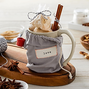 Loving Heart Cream Inspirational 16 ounce Ceramic Stoneware Coffee Mug