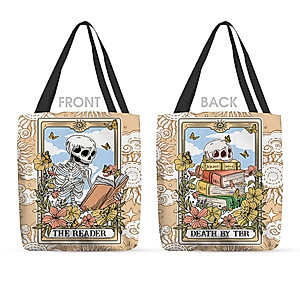 Kozmoz Inspire Book Lovers Gifts - Accessories For Reading Lovers - The Reader Death by TBR - The Tarrot Reader Tumbler 20oz