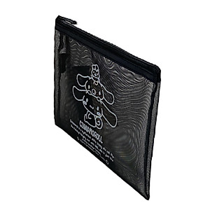 FRIEND Sanrio Cinnamoroll Accessories Cosmetic Mesh Nylon Polyester Pouch Zipper Case Bag 7.1 in (W) × 5.1 in (H) × 0.4 in (D)