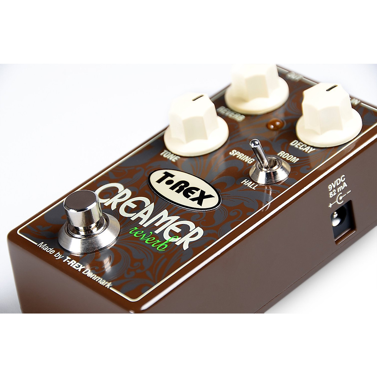 T-Rex Engineering CREAMER Reverb Guitar Effects Pedal Provides Room, Spring, and Hall Reverb with Tone Control (10092)