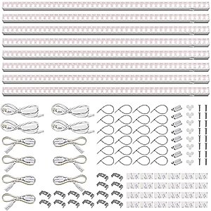 Barrina T5 Grow Lights, Full Spectrum, 2ft 80W (8 x 10W, 500W Equivalent), LED Grow Light Bulbs for Indoor Plants, Greenhouse, Plug and Play, 8-Pack