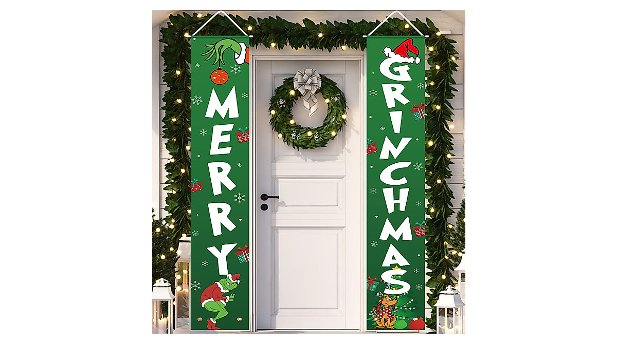 MERRY GRINCHMAS Christmas Banner for Festive Decor